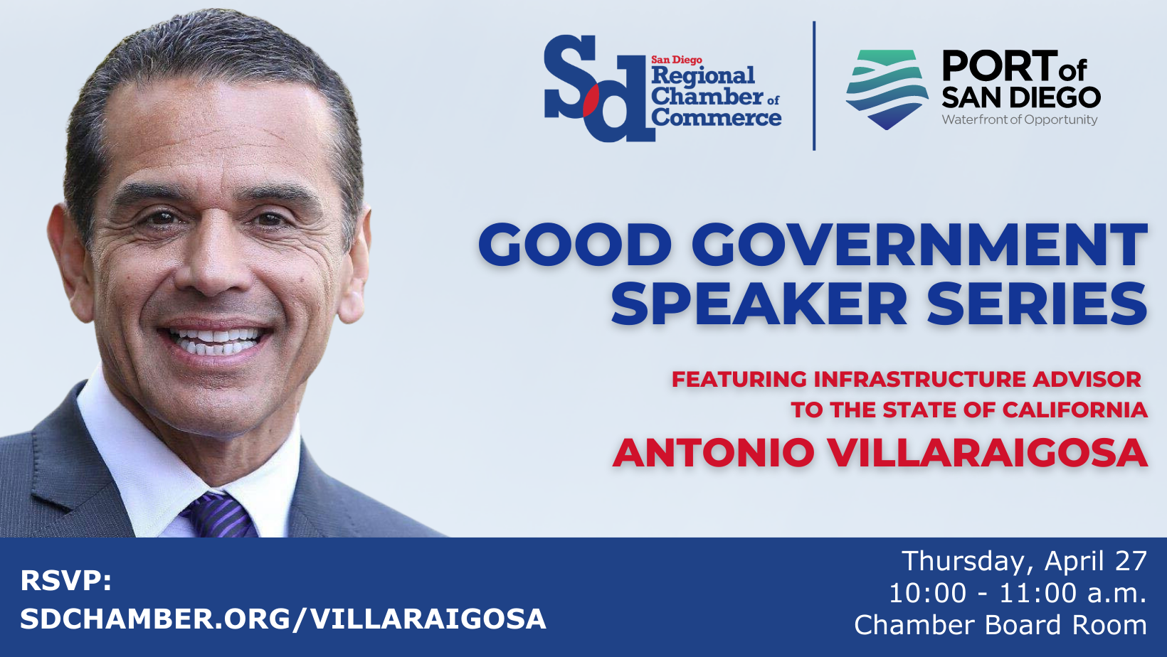 RSVP: Good Gov't with Antonio Villaraigosa - SD Regional Chamber